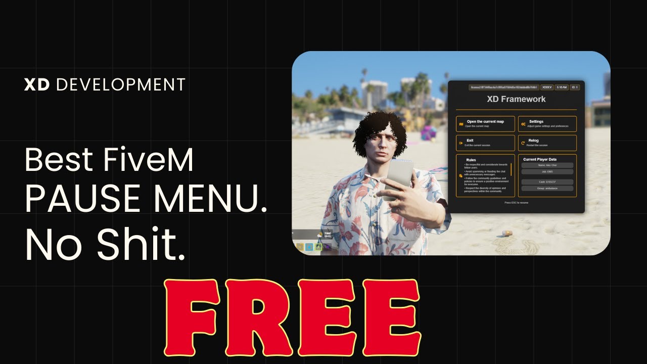 Customizable FREE FiveM Pause Menu: Enhance Your Server's User Experience
