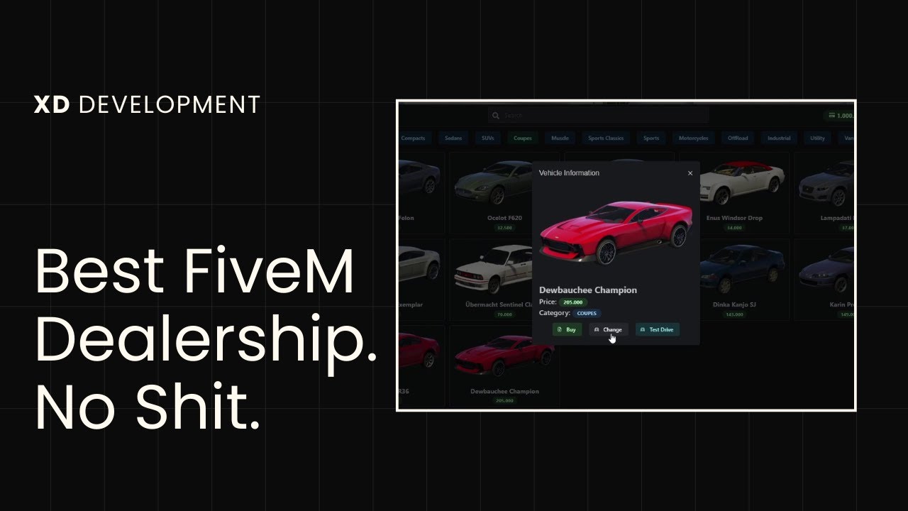 Dynamic FiveM Dealership System: Revolutionize Vehicle Acquisition